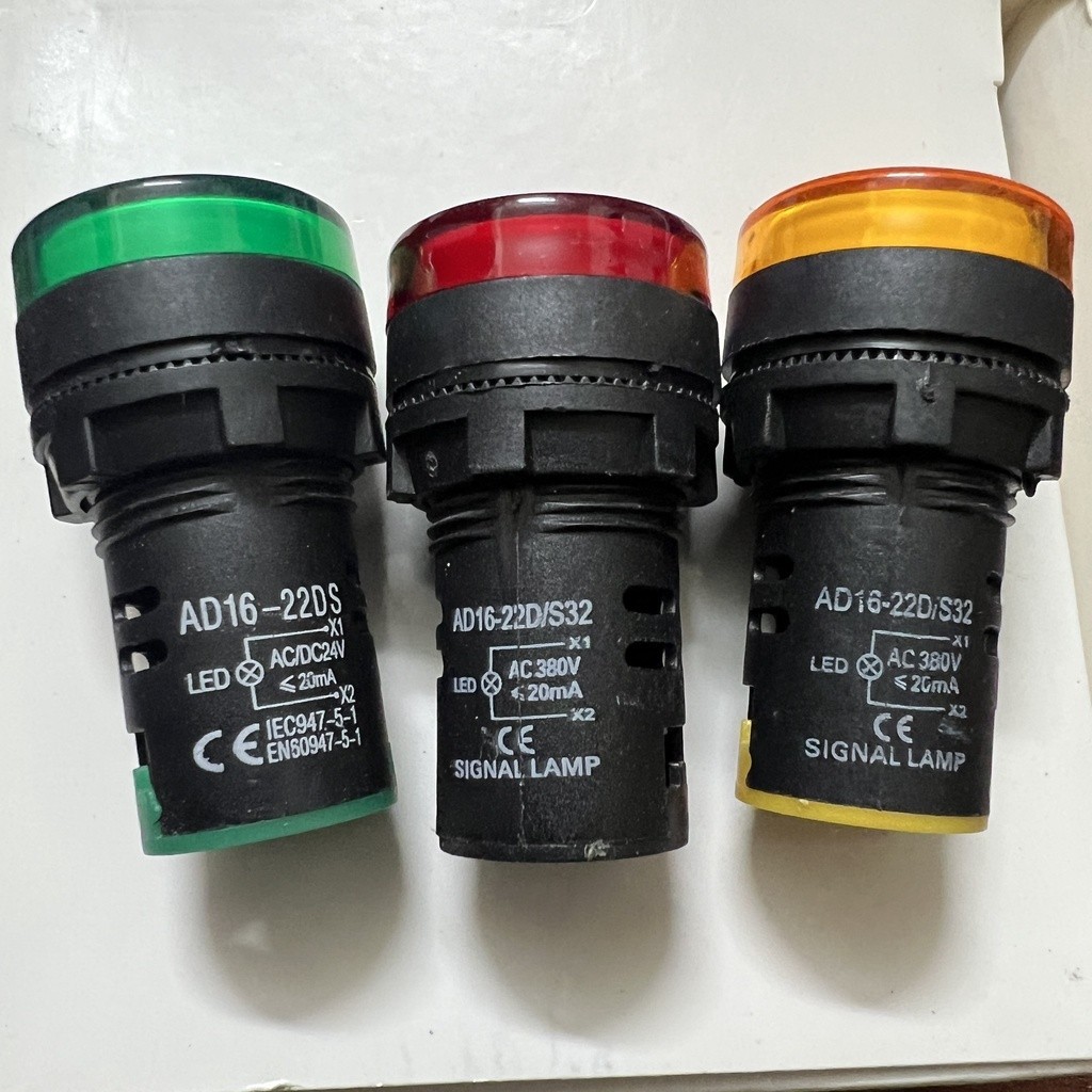 1 APT phi 22 headlight indicator 12V~380V Blue Red Yellow 12VDC - 24VDC ...