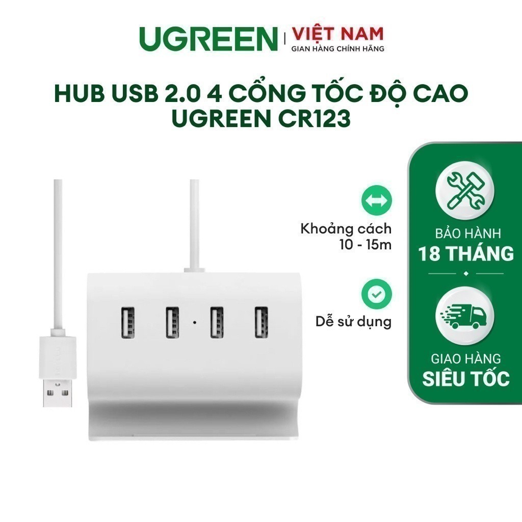 Genuine high-speed 4-port USB 2.0 Hub UGREEN CR106 - Genuine ...