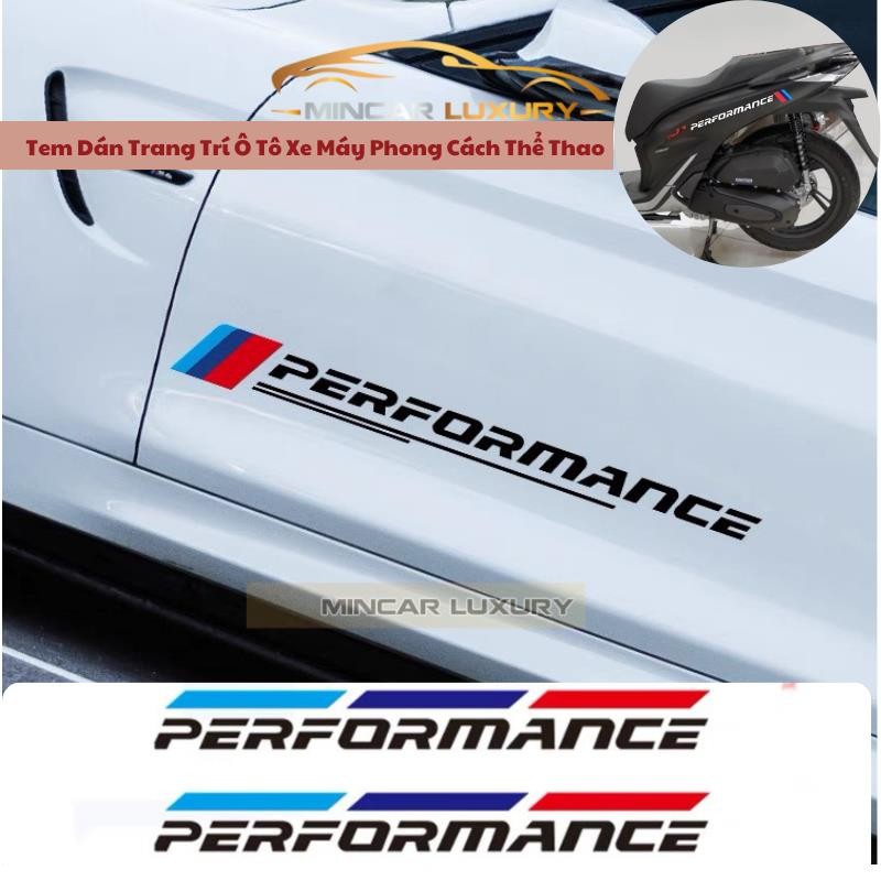 Set of 2 Performance Sports Lettering Stickers for Car Body, Car and ...