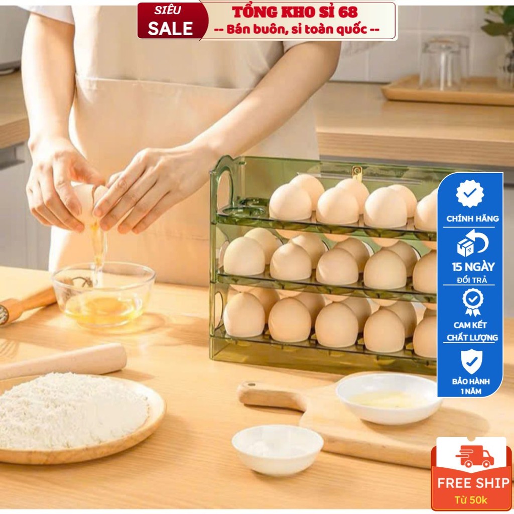 Smart egg tray, smart 3-layer egg box that can flip automatically when ...
