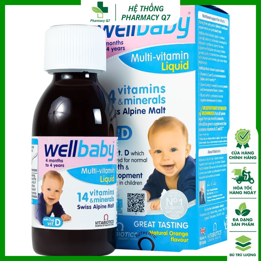 Wellbaby Multi-vitamin Liquid Vitabiotics Syrup supplements vitamins ...