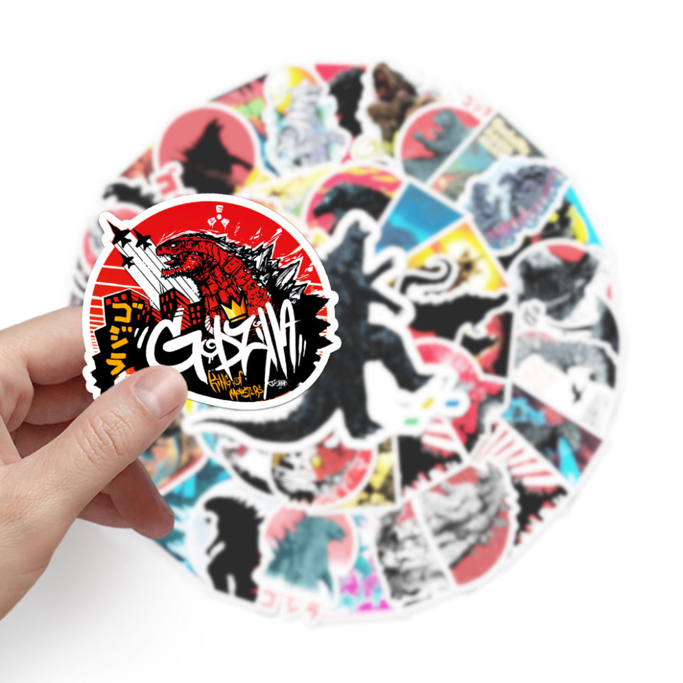 50 DIY Waterproof Funny Godzilla Stickers for Laptop / Phone / Helmet ...
