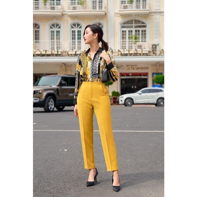 Gillee High Waist Office Women's Baggy Pants Basic Snow Rain | Shopee ...