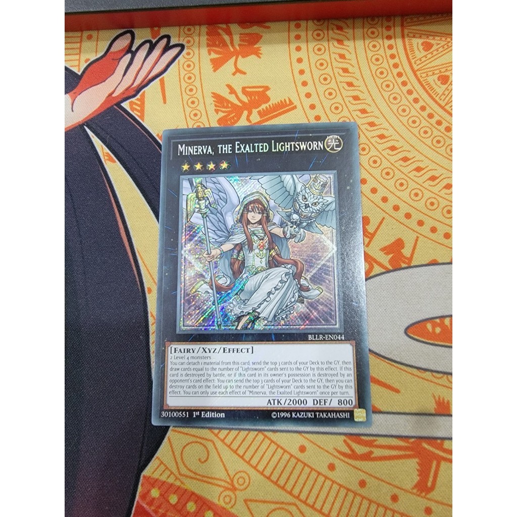 Yugioh Cards! Minerva, the Exalted Lightsworn - BLLR-EN044 - Secret Rare 1st Edition (Back ...