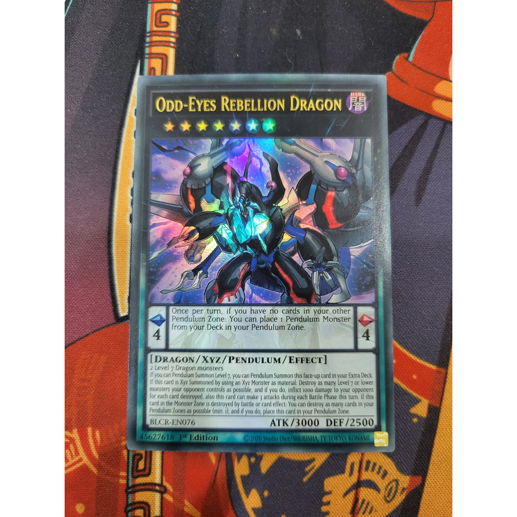 Genuine Yugioh Cards | Odd-eyes Rebellion Dragon - BLCR-EN076 - Ultra ...