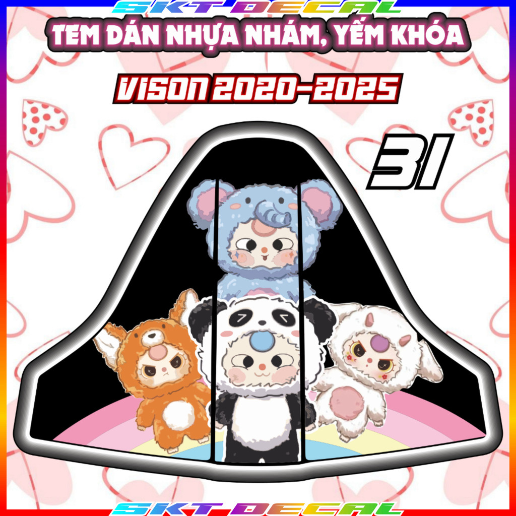Vision 2020-2025 rough plastic bib sticker Doraemon baby three ...