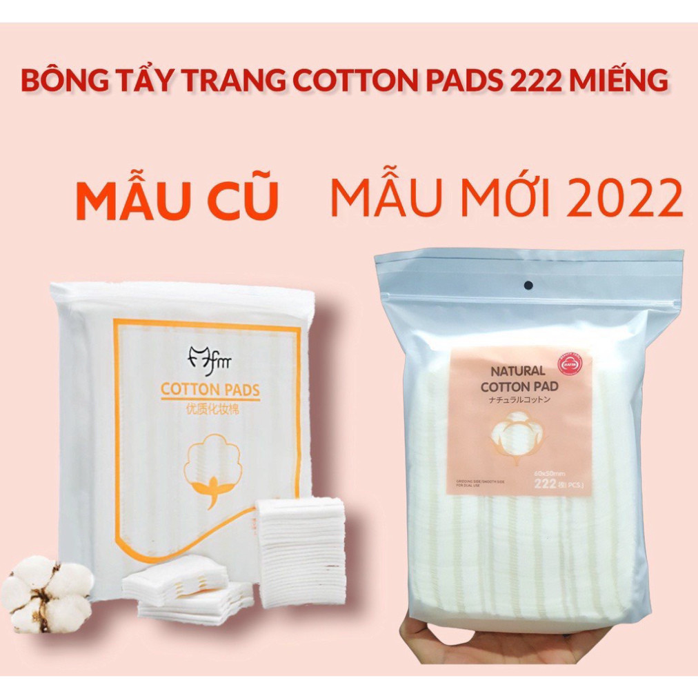 [New Model] 3-Layer 222-Piece Natural Cotton Pad - Super Soft and ...
