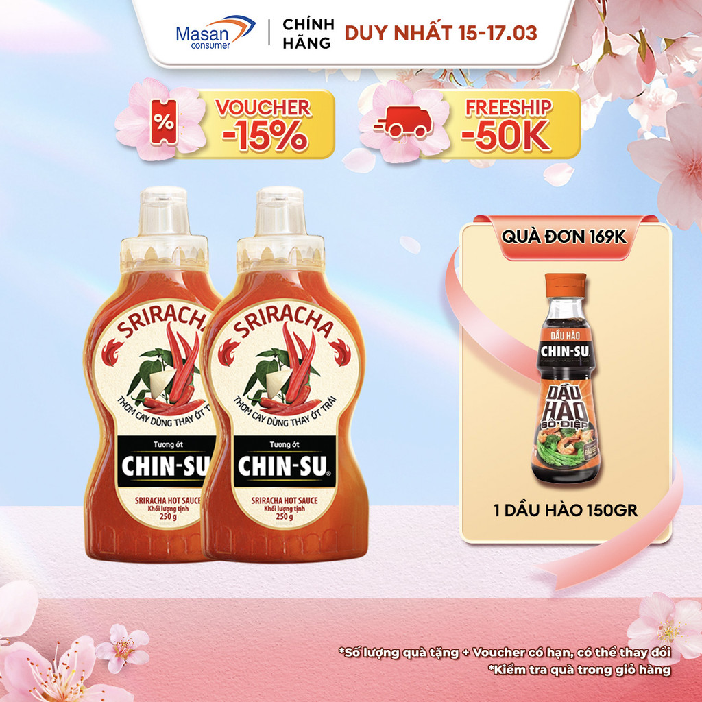 Combo of 2 bottles of CHIN-SU Sriracha Chili Sauce Bottle 250G | Shopee ...