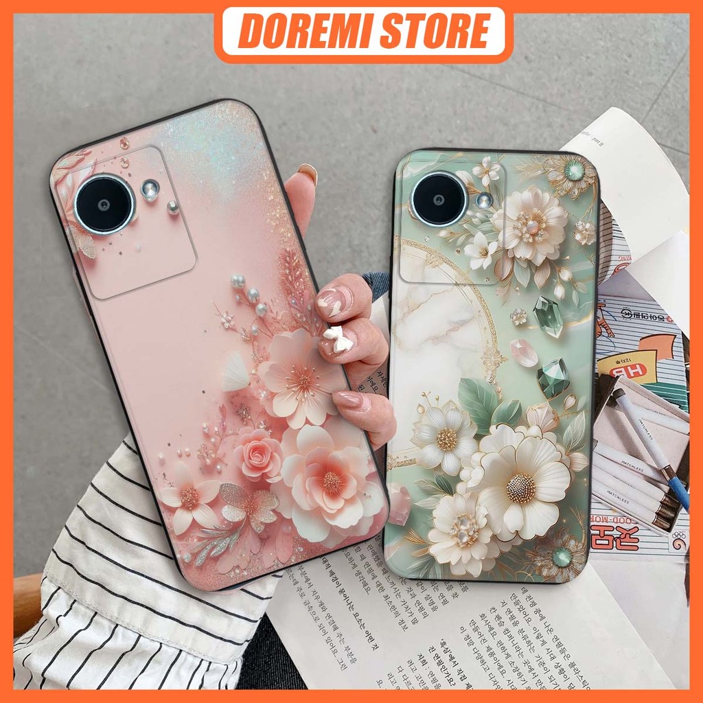 Realme C30 / C30s case with luxurious floral print, tight-fitting ...