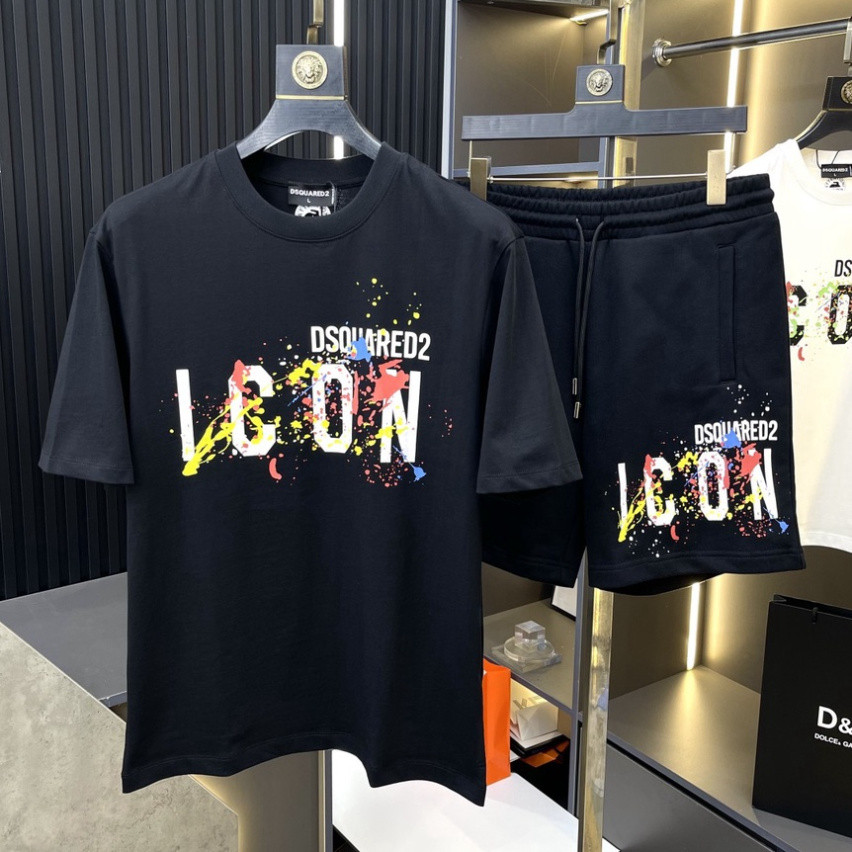 Csd DSQ2 ICON summer suit with paint splash pattern - DSQUARED2 summer ...