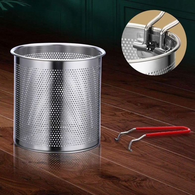 1200ml Stainless Steel Deep Fryer Set with Handle, Small Deep Fryer ...