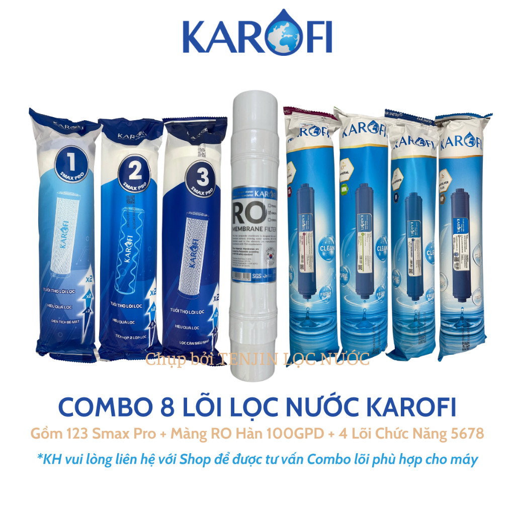Combo of 8 Karofi Water Filter Cores Including 123 Smax Pro Core ...