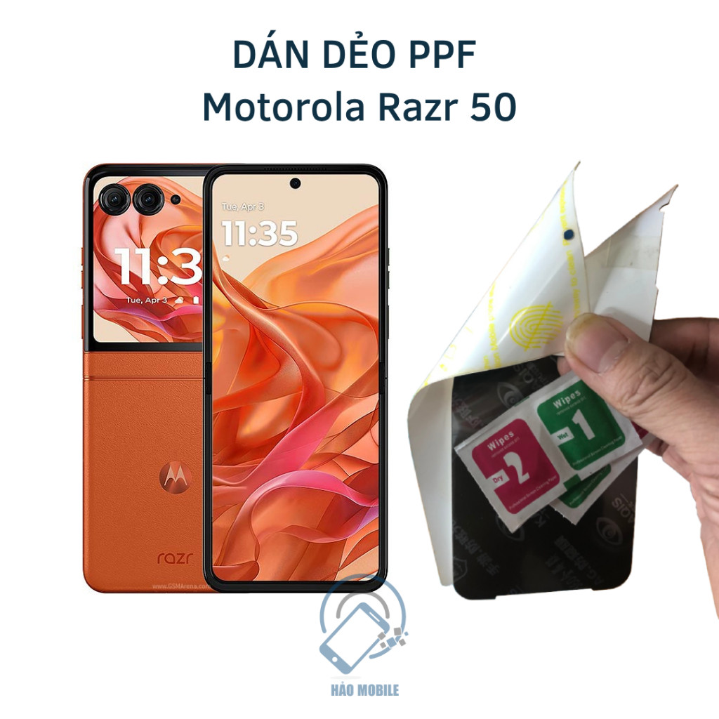 PPF flexible sticker for Motorola Razr 50 (transparent and anti-peeping ...