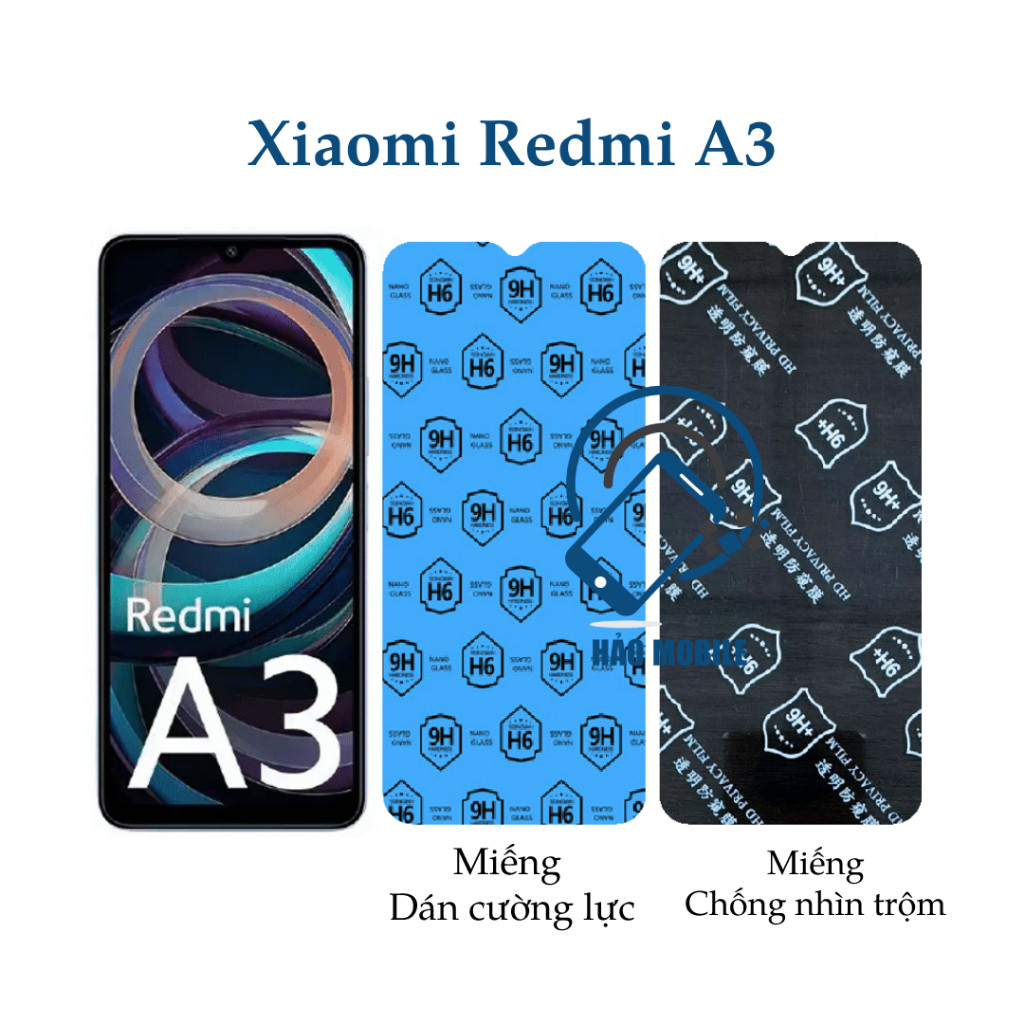 Xiaomi Redmi A3 nano flexible tempered film (transparent and anti ...