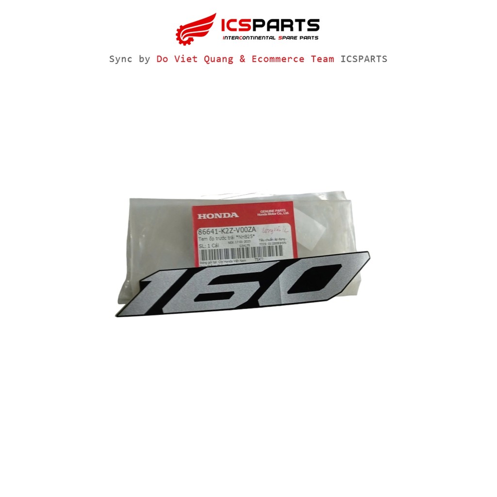 Left front bumper sticker NHB25 HONDA Air Blade 160 Glossy Black (86641 ...