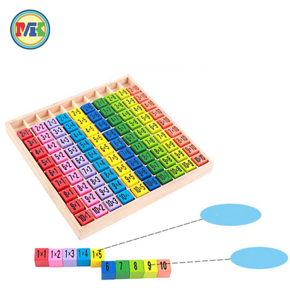 Multiplication table toy from 1 to 10 colors for children to learn math ...