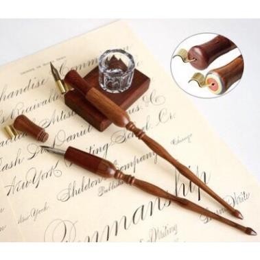 Wooden cross section with nib holder High quality luxury brown wood ...