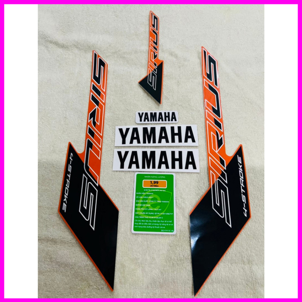 Thang Dum 2022 Yamaha Sirius motorcycle decal set, super beautiful Thai ...