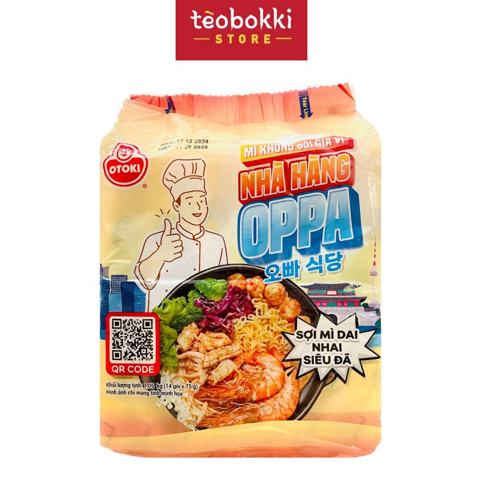 Lot of 14 packs of Oppa Ottogi restaurant flavorless noodles 75g ...