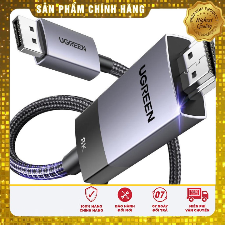 Displayport v1.4 to HDMI conversion cable 2M long supporting 60Hz 120Hz ...