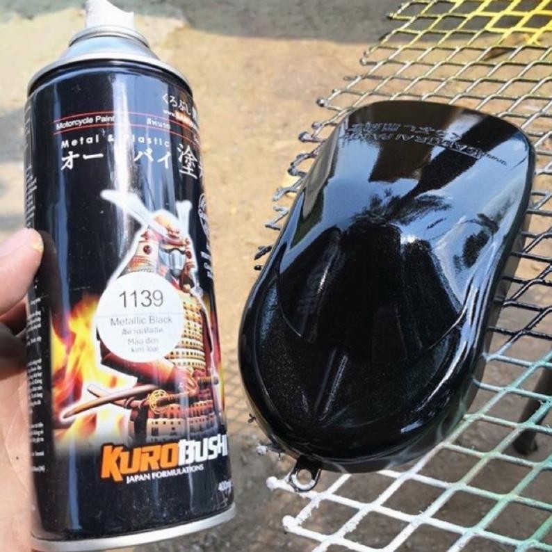 Samurai Spray Paint Metallic Black - 1139 (400 ml) | Shopee Philippines