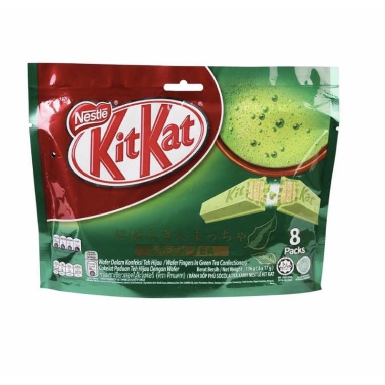 Chocolate Kit Kat Green Tea Flavor 136G (17G x 8 Bars) | Shopee Philippines
