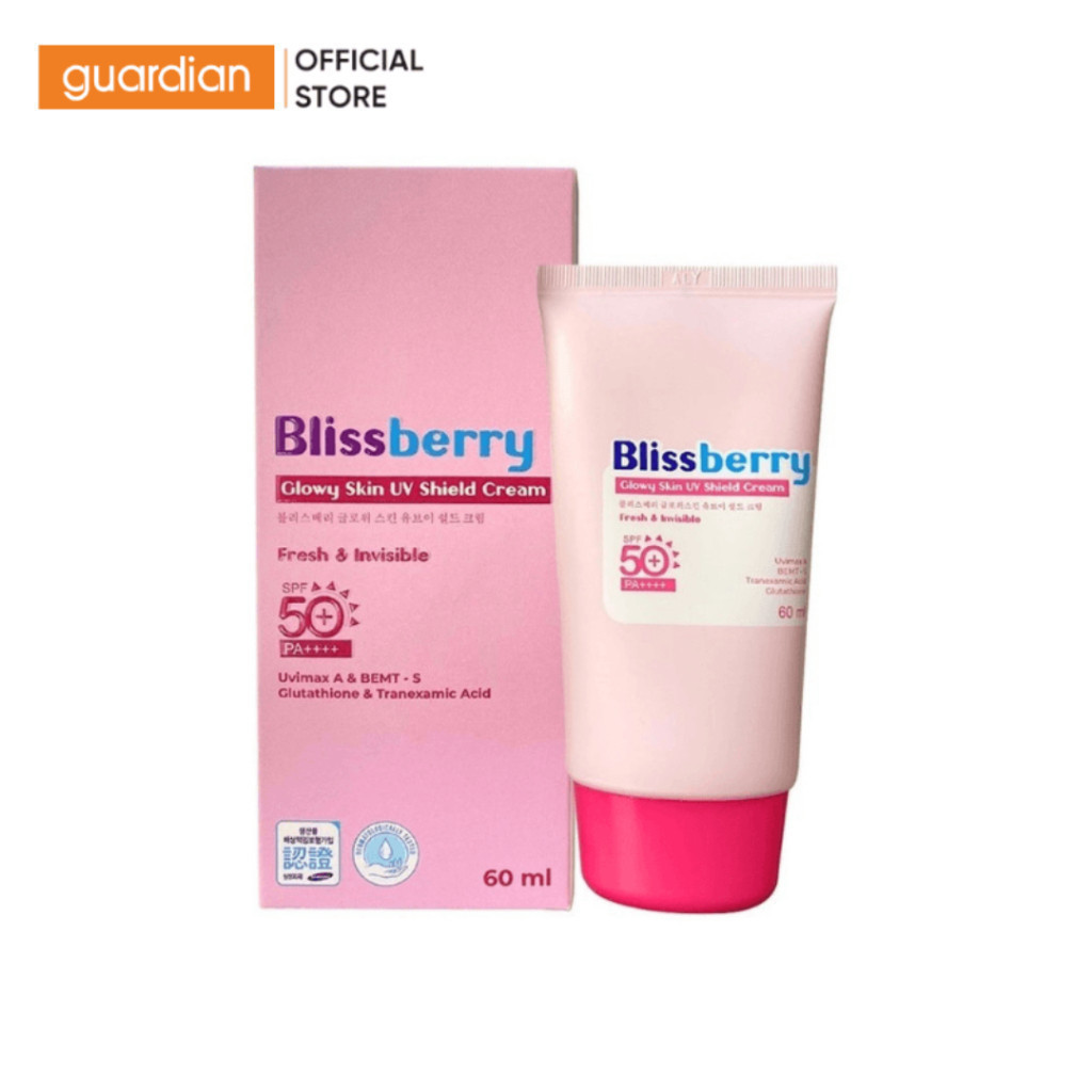Blissberry Glowy Skin Uv Shield Cream Spf50+ Pa ++++ 60Ml | Shopee ...