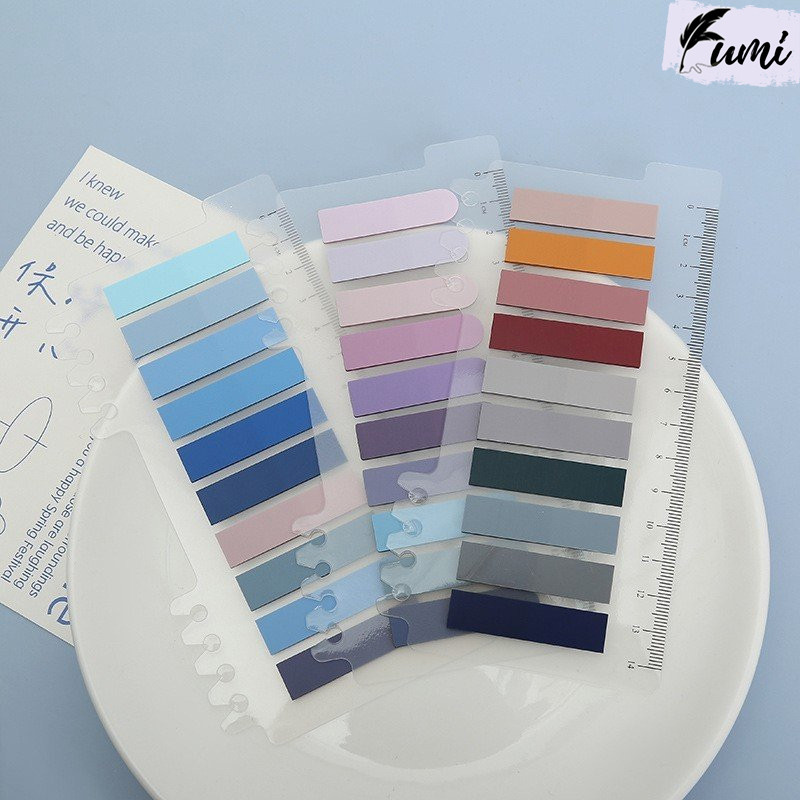 NO45 plastic note markers with convenient ruler, 200 notes with light ...