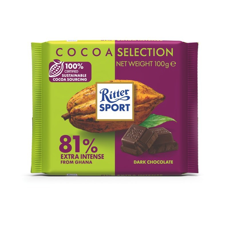 [DATE July 26, 2025] BLACK SOCOLA 81% CACAO RITTER SPORT BRAND 100G ...