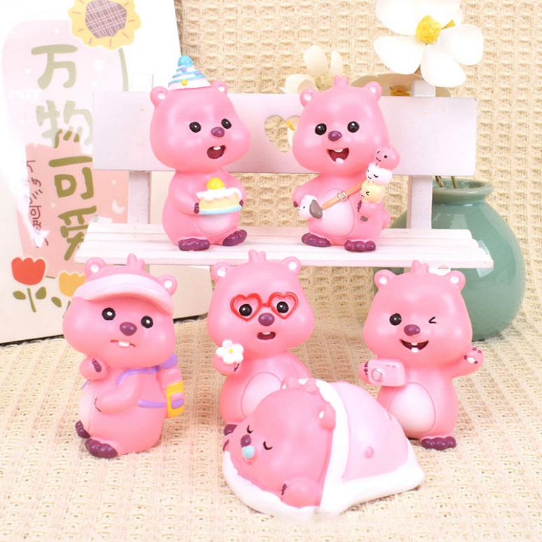 Cake decorations Set of 6 LOOPY Pigs Plastic Birthday Cake Decorations ...