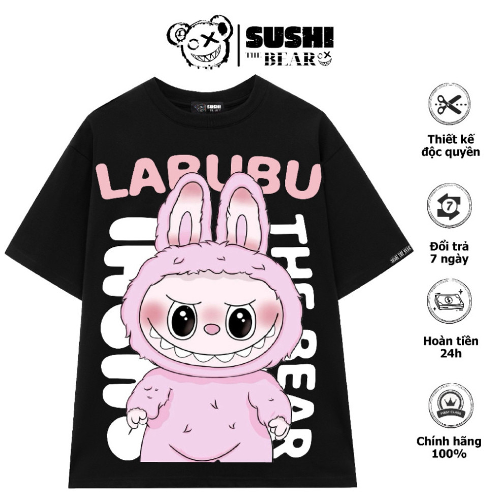 [X+1] Sushi THE BEAR LABUBU t-shirt, loose form unisex t-shirt, local ...
