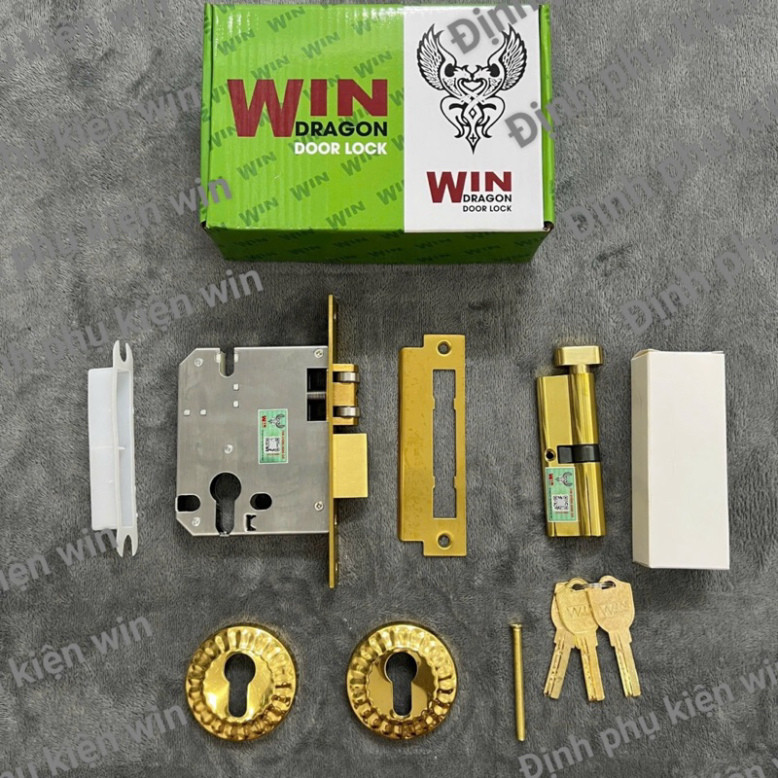 Round stainless steel ball lock with yellow (striped) pattern, recessed ...