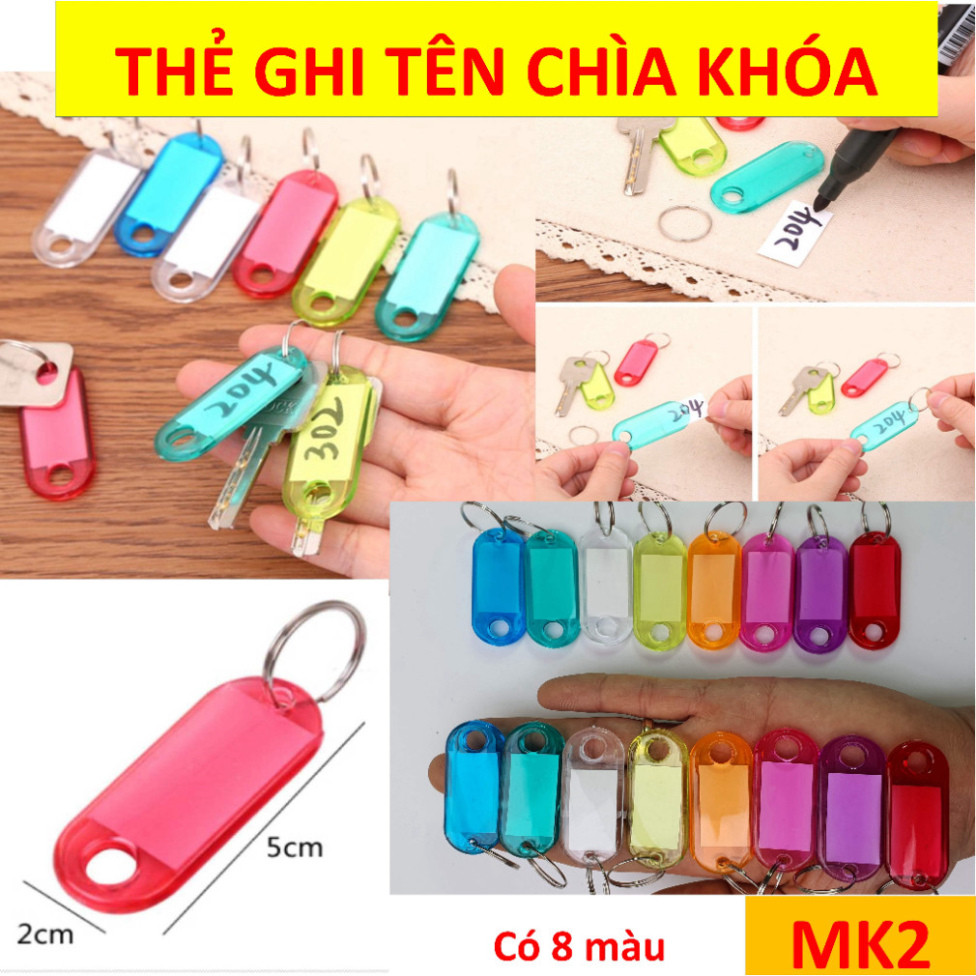 Combo of 100 MK2 key tags marked Apartment key chain name tag keychain ...