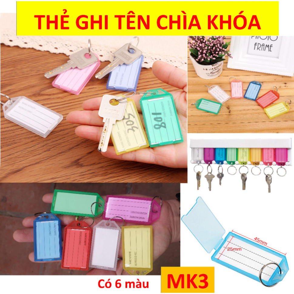 Combo of 100 MK3 key tags marked Apartment key chain name tag keychain ...