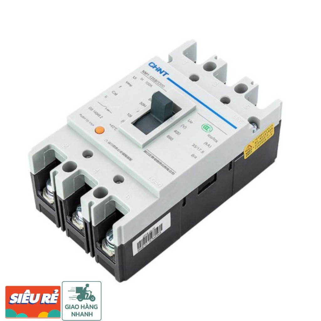 Aptomat CHINT MCCB 3P/4P 100A, 125A - NM1-125S - 3-phase Attomat 100A ...