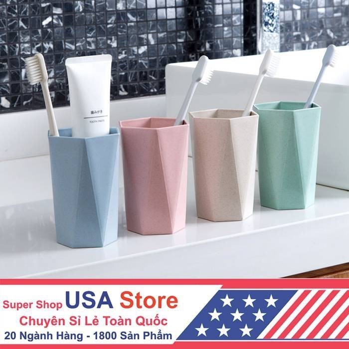 Combo of 2 Modern Diamond Shaped Toothbrush Cups FK3 - Barley Drinking ...