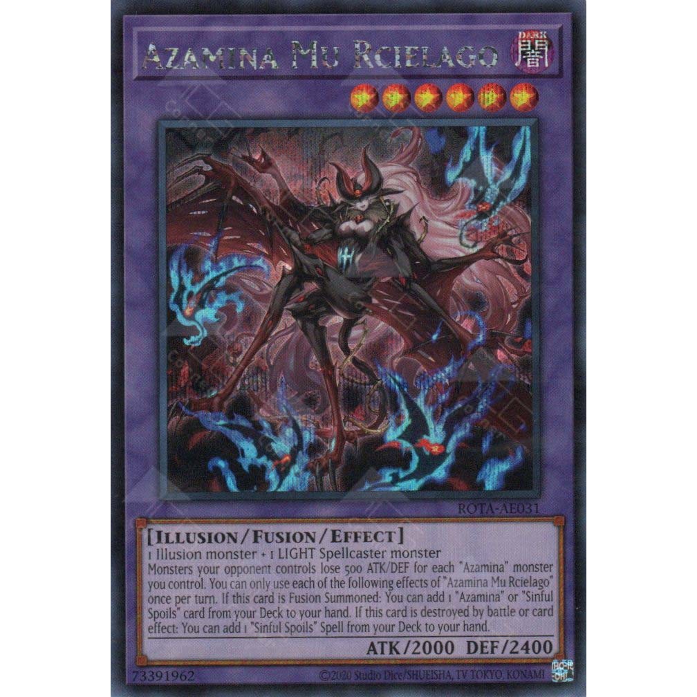 [ Genuine Yugioh Card ] ROTA-AE031 Azamina Mu Rcielago | Shopee Philippines