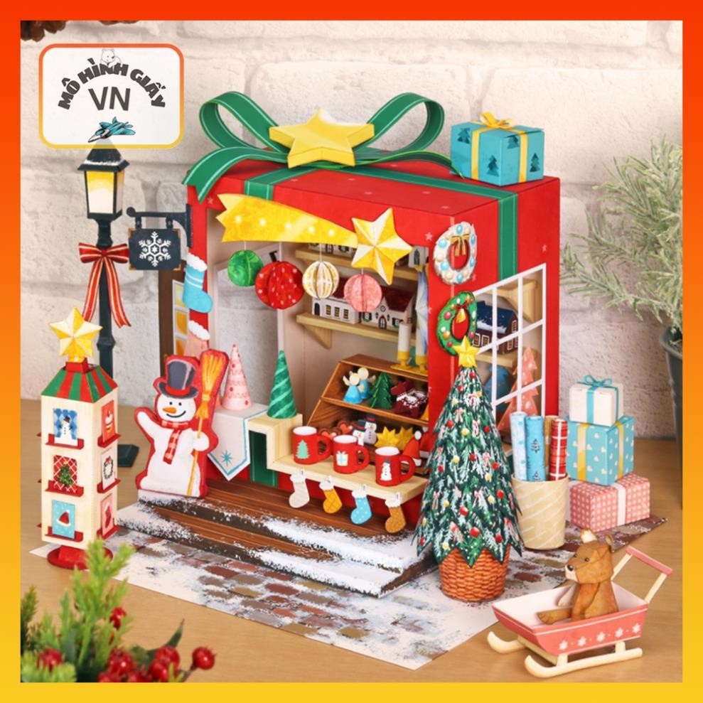 Miniature Christmas Store Assembly Paper Model - MohinhgiayVN | Shopee ...