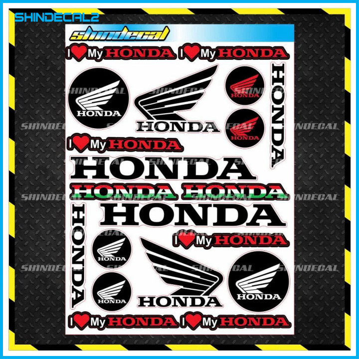 Honda round heart logo car sticker Set...(18X25CM) | Shopee Philippines