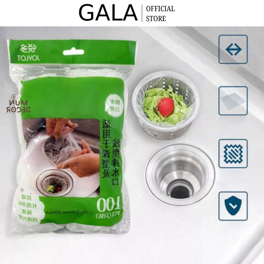 Sink Trash Filter, Toilet Sink Trash Filter Bag Combo of 100 GALA ...