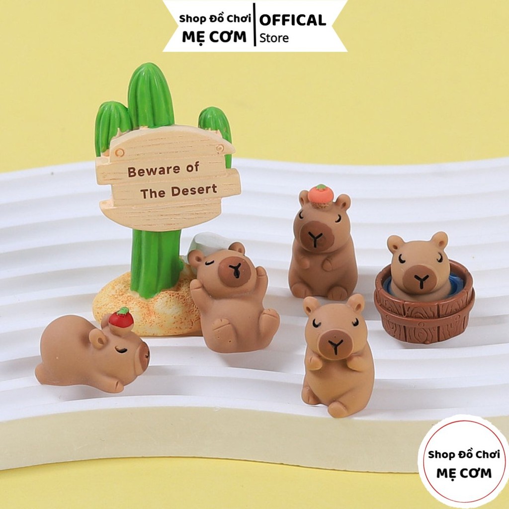 Set of 5 Capybara Animal Figures Mini Kapibare Action Figures DIY Home ...