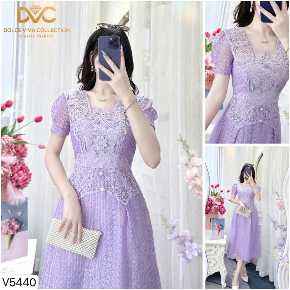 V5440 DREAM PURPLE LACE DRESS WITH PURE, LUXURY DESIGN - GENUINE DVC ...