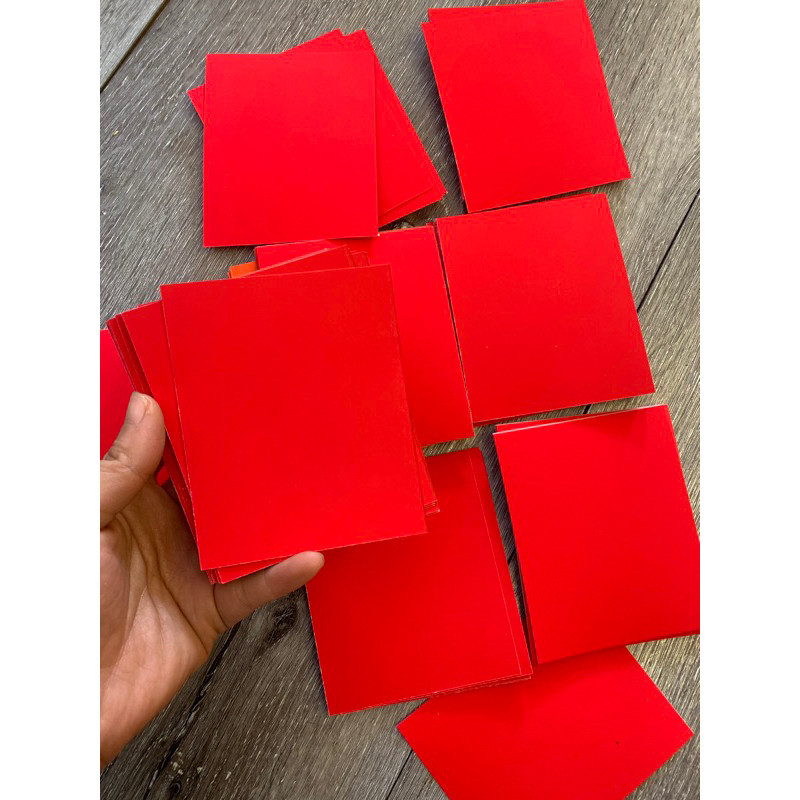 100 pre-cut red velvet paper 9x11cm to make decorative confetti cannons ...