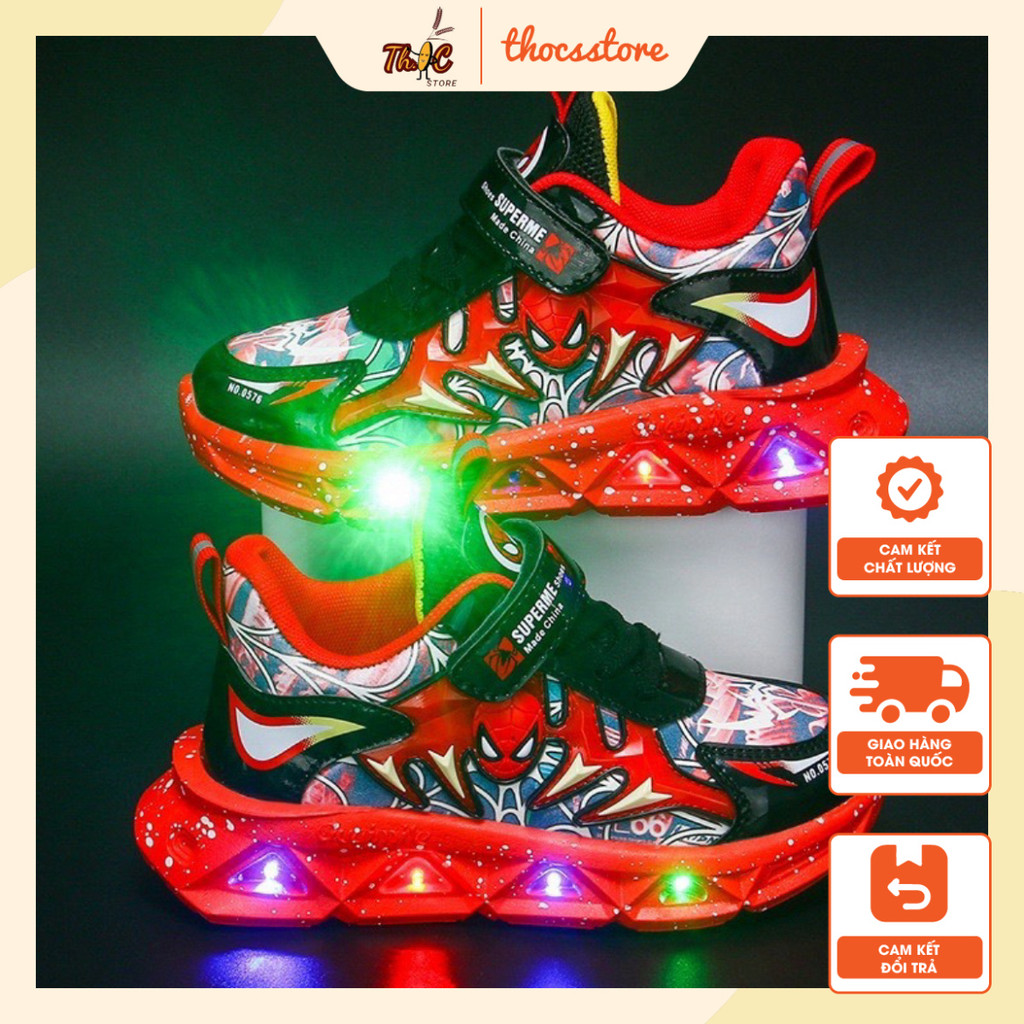 Spider-man mutant Sport shoes with LED lighting Touch soft sole QCCC ...