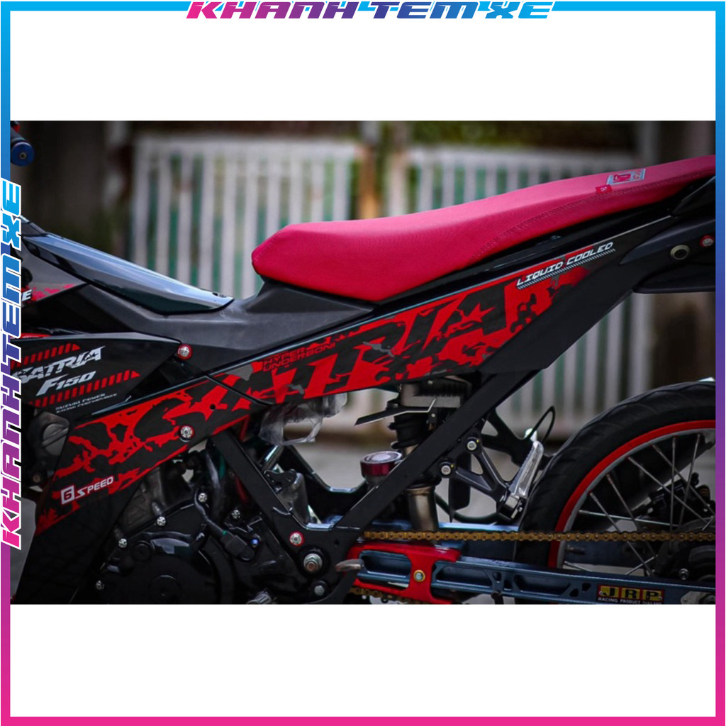 Satria Black and Red Removable Sticker Decal Sticker High Quality ...