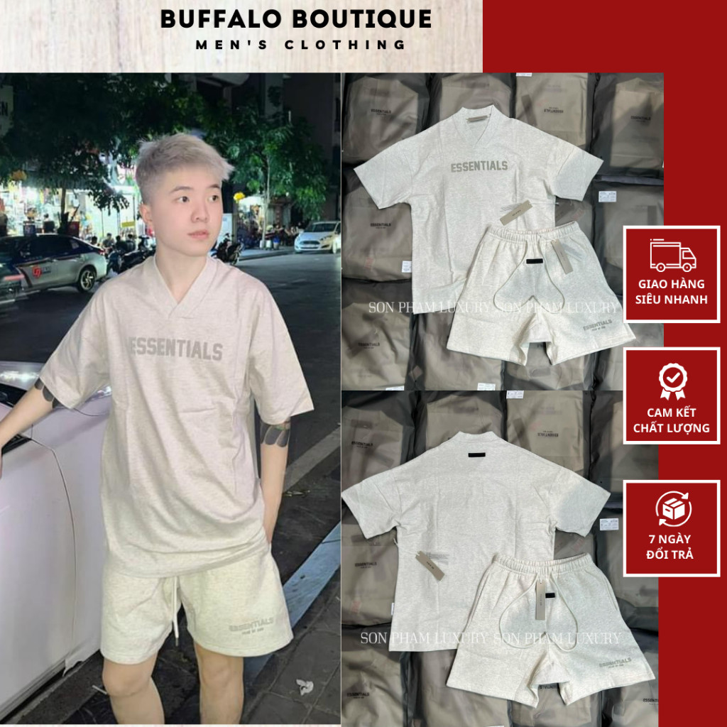 Et Sen So Men's Clothing Set with Tym Collar Logo Printed on the Chest ...