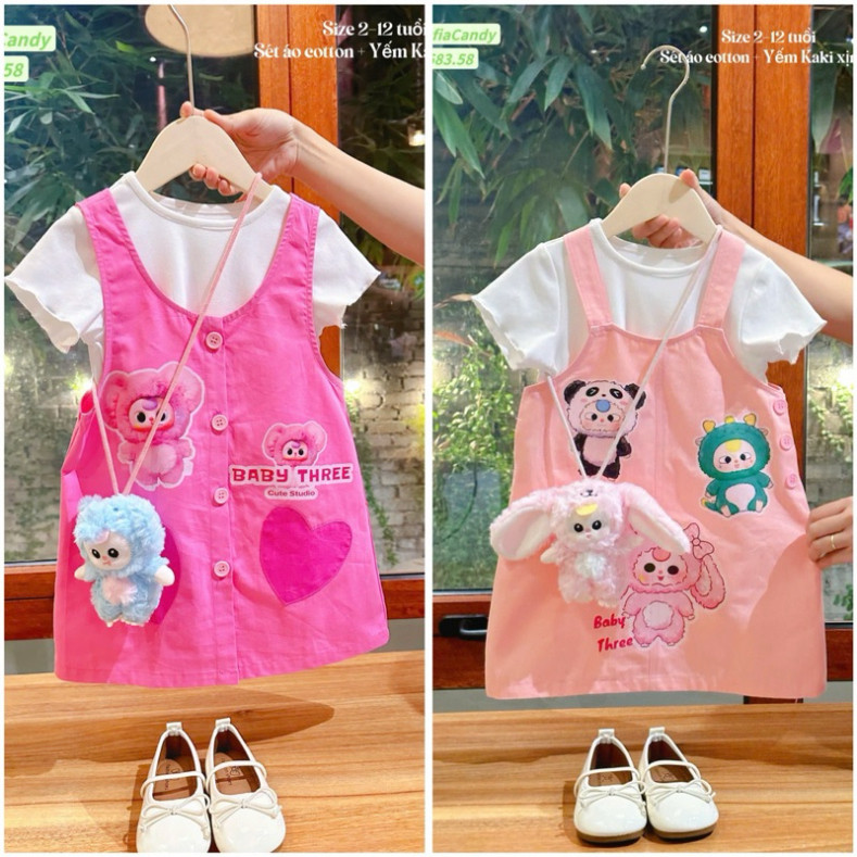 (Genuine Sofia) (Top selling bibs) Babythree so hot khaki bib set in 2 ...