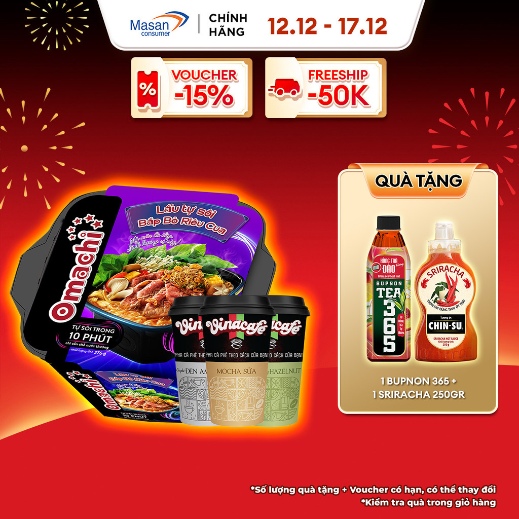 Combo 1 Box of Omachi Self-Boiling Hot Pot with Beef and Crab Crab 276g ...