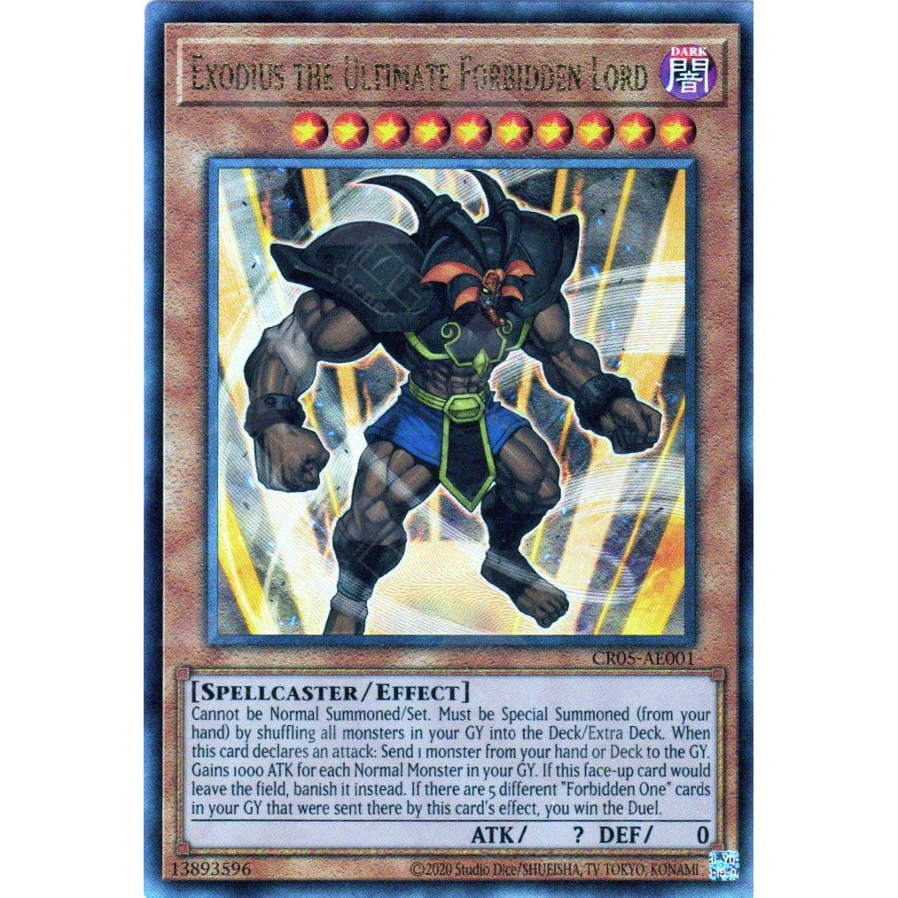 Exodius the Ultimate Forbidden Lord Card - CR05-AE001 | Shopee Philippines