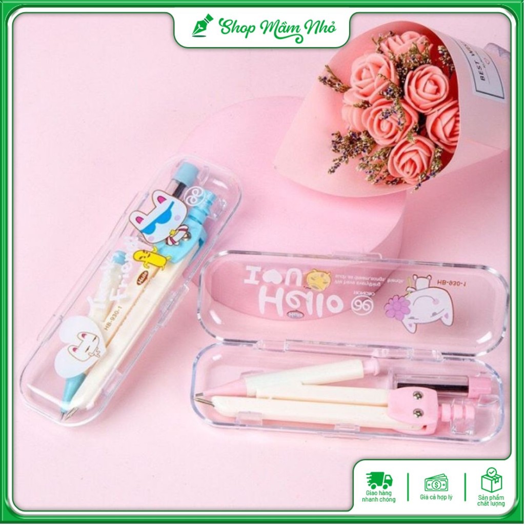 Student Compa - HB-930-1 Metallic Pencil Compa with Lovely Compact Lead | Shopee Philippines